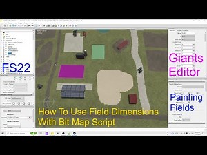 Giants Editor | How To Add And Use Field Dimensions With Bit Map Script | Painting Fields Examples