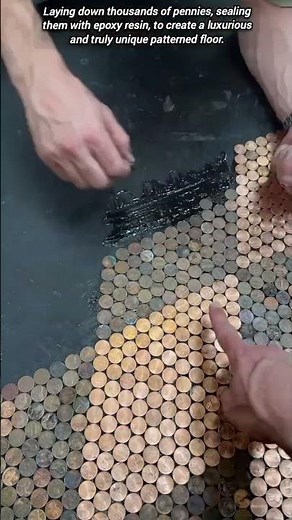 Installing a Floor Made of Thousands of Pennies