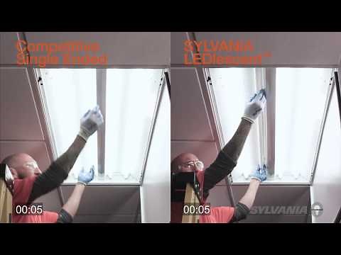SYLVANIA LEDlescent Ballast-Free LED Tubes - Installation Comparison - Double ended vs. Single ended