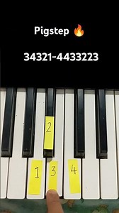 😮🔥 Play Pigstep on Piano |Easy Tutorial #piano #pianotutorial #music #shorts #pianolessons