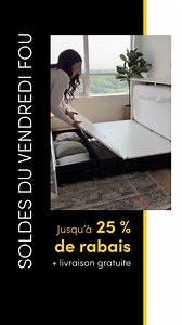 Transformez votre espace avec jusqu'à 25 % de rabais sur les lits escamotables et les organisateurs de garde-robe ce Vendredi fou. La meilleure façon d'économiser de l'espace, et de l'argent. | Bestar