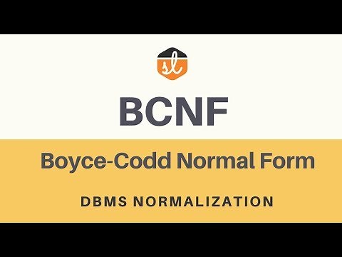 Boyce-Codd Normal Form (BCNF) of Database Normalization | Studytonight