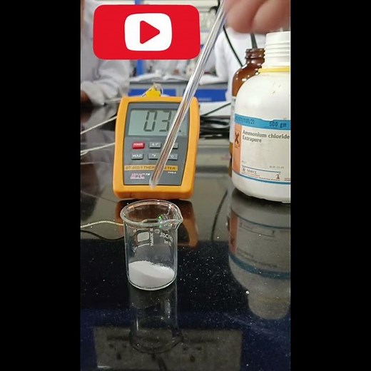 Endothermic Reaction || Reaction between Barium Hydroxide and Ammonium Chloride