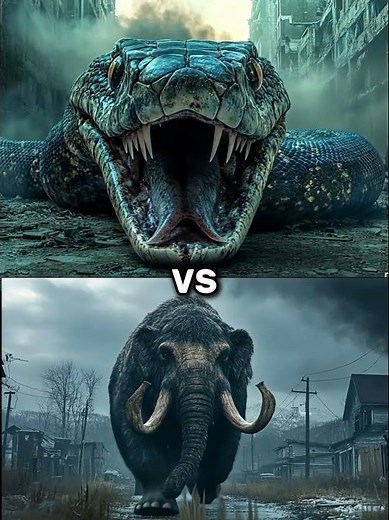 Mammoth vs Anaconda vs White Animals Battle (black panther, Tiger, bear, dainasour, king kong T rex)
