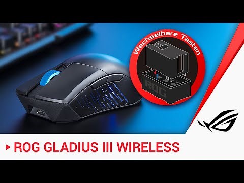 Kabellose Gaming Maus mit wechselbaren optischen Switches: ROG Gladius III