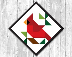 Diagonal Cardinal Block Barn Quilt, Large, Medium, Small, Vinyl on Aluminum, Outdoor or Indoor, Many Patterns, Colors, Designs, Customizable - Etsy