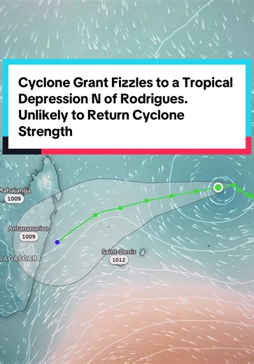 Cyclone Grant Weakens to Tropical Depression Update