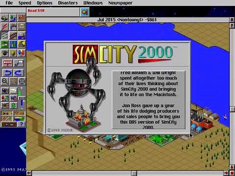 SimCity 2000 (PC/DOS) 1993, Maxis Software, Inc