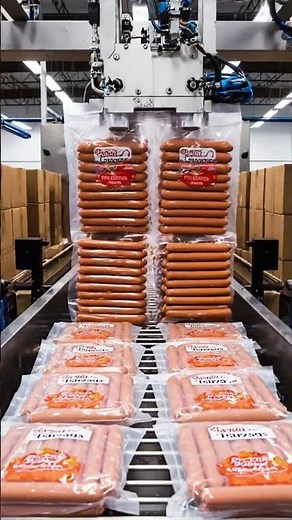 see how hot dogs are actually made #factory #foodfacts