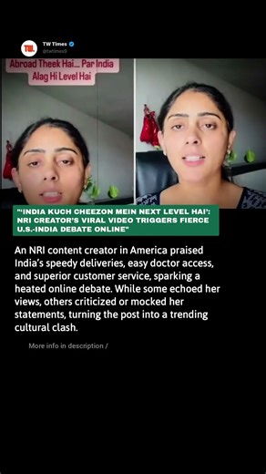 "‘India Kuch Cheezon Mein Next Level Hai’: NRI Creator’s Viral Video Triggers Fierce U.S.-India