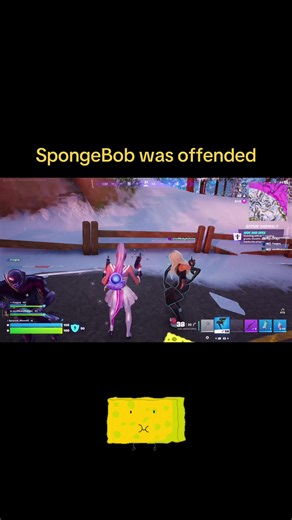 SpongeBob Reacts Unfavorably in Fortnite Gameplay