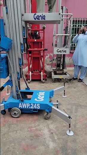 Genie AWP-24S Battery Operated Personnel Lift Man Lift Vertical Mast Lift working Video