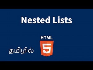 HTML Nested Lists Explained in Tamil