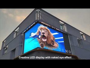 3D Outdoor LED Display with Corner Design ( 3D naked-eye led display )