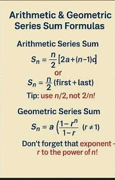 Sum Series Formulas You MUST Know!”#olevelmaths