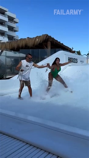 FailArmy on Instagram: "good news is no sharks 😩 🤣 #flowriding #flowrider #surfsimulator #vacationfail #holidayfail #surffail #fail"