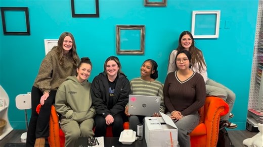 My dream for our shop space wasn’t just a place to house the Scrapbook Supply Outlet but also for the space to be a gathering place. A place people could come to create , meet. , plan or just to be . Yesterday this beautiful group of young women had their leadership meeting as they prepare to launch @delightministries at Pitt of Greensburg campus. Delight Ministries is a Christ centered community of college women who want to grow in their faith , build friendships, support one another and share 