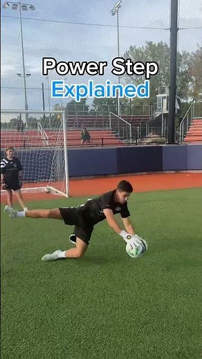 Learn how to power step as a goalkeeper for stronger high dives