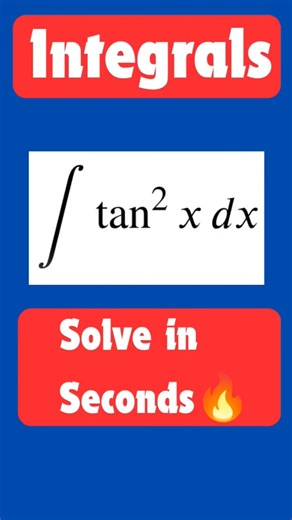 🚀 This ONE Trick Solves integral tan square x dx Instantly! | Genius Integration Shortcut 🔥