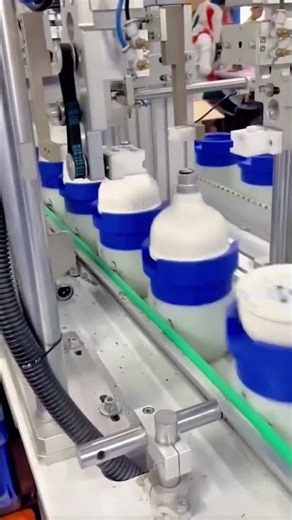 Automated LED Bulb Assembly Process On A High Tech Industrial Production Line