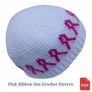 Pink Ribbon Chemo Hat Crochet Pattern - Etsy