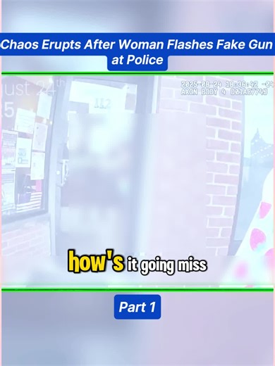 Chaos Erupts After Woman Flashes Fake Gun at Police #cops #copsoftiktok