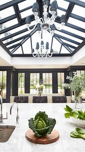 1K views · 12 reactions | Step into this stunning orangery kitchen extension where sleek sophistication meets timeless style. The black and white palette is a symphony of elegance, creating a stunning space that’s both modern and inviting ✨ #OrangeryKitchen #SleekStyle #TimelessElegance | David Salisbury | Facebook