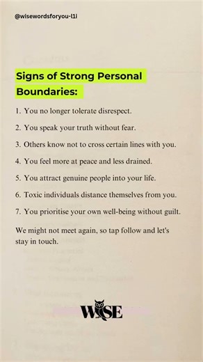 7 Signs You Have Strong Personal Boundaries #selfimprovement #wisewords