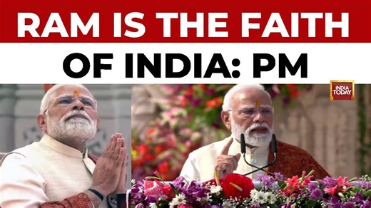 PM Modi Hoists Dharm Dhwaj at Ayodhya Ram Mandir, Calls It Symbol of India's Resurgence