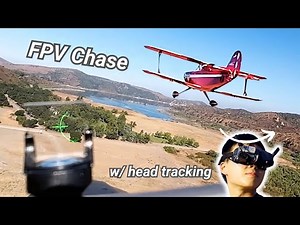 FPV Chase RC Biplane with Head Tracking