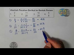Tutorial Cara Praktis Dan Mudah Mengubah Pecahan Biasa Ke Bentuk Persen