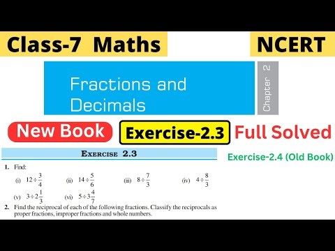 Class 7 Maths Chapter 2 Fractions and Decimals NCERT Exercise 2.3 full solved #class7maths