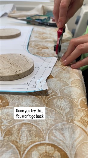 Rare Patterns Boutique Fabrics on Instagram: "Cutting sewing patterns with a rotary cutter has saved my wrists and how I approach cutting. I always thought they were just for quilters, but I was wrong! Are you a scissors or rotary person? ✂️🔘 #sewingtools #sewistofinstagram #sewingcommunity #fabrics memade"