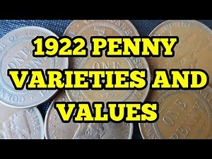 Australia 1922 penny varieties