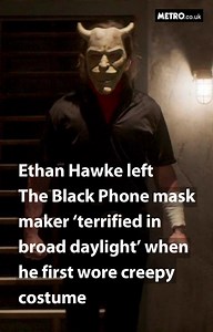2.2K views | Practical effects guru Jason Baker has discussed the making of horror movie The Black Phone, and how star Ethan Hawke left him terrified. Read more  https://tinyurl.com/543yps8b | Metro | Facebook