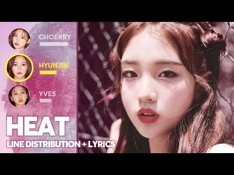 LOONA - Heat 열기(Line Distribution + Color Coded Lyrics) PATREON REQUESTED
