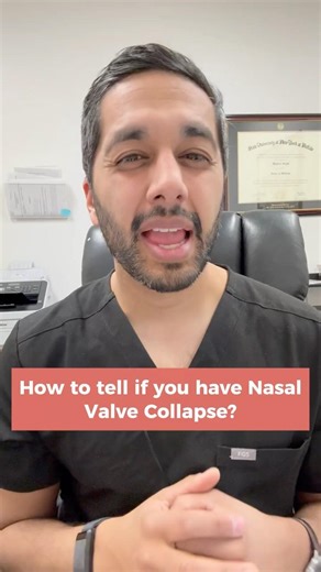 Struggling to breathe through your nose? These signs can point to nasal valve collapse👃#NasalHealth
