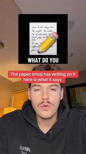 the paper emoji has writing on it | Nicholas Piff Peterson