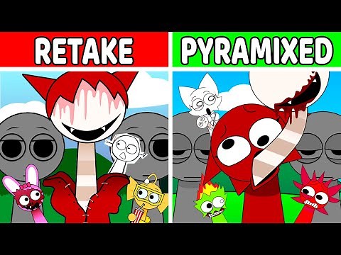 Incredibox Sprunki Wyrum and Mroona Pyramixed Version in Retake Mod! All Characters and Reactions