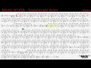BRIAN SETZER - Summertime Blues [DRUMLESS BACKING TRACK + DRUM SCORE]