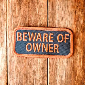 Beware of Owner Pet Patch for Dog Vests, Sew-on or Hook Patches for Dogs - Etsy