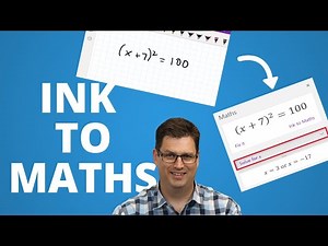 Solve math equations using Ink to Maths in OneNote