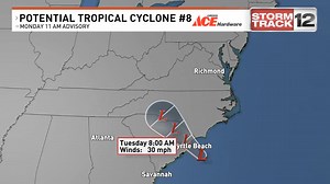 Here's the latest forecasted track of Potential Tropical Cyclone 8...