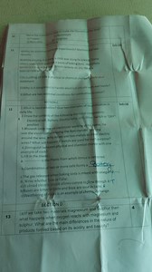 Here are some questions from a science exam:SECTION B10. Na... | Filo