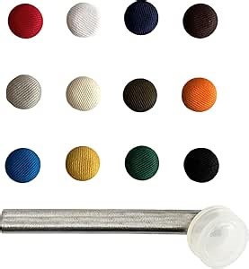 64 Buttons in 12 Color Baseball Cap Hat Button Repair kit with Tools Replacement
