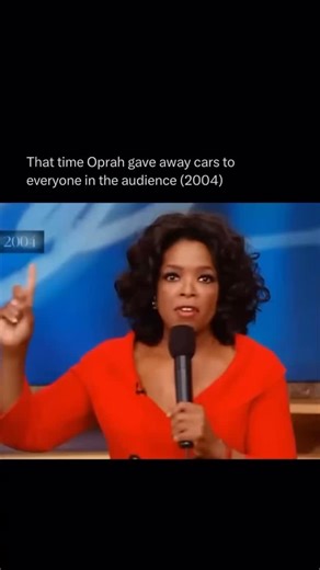 @eat_hollywood on Instagram: "“You get a car!”  The most iconic giveaway ever. In 2004, Oprah Winfrey gave away new Pontiac G6 cars to her entire audience. The giveaway, part of her “Oprah’s Favorite Things” segment, involved 276 audience members receiving a car each. This iconic moment became a pop culture phenomenon, with Oprah exclaiming “You get a car!” as the audience reacted with overwhelming joy. - #oprah #iconic #popculture #meme"