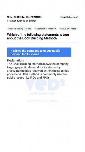 Understanding Book Building Method in Secretarial Practice