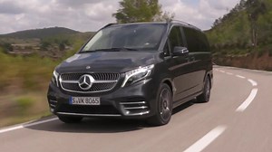 Mercedes-Benz V-Class 300 d 4MATIC in graphite grey Driving Video