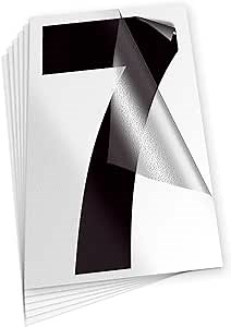 iSYFIX Black Vinyl Number 7 (Seven) Stickers - 6 Pack 7 inch Self Adhesive - Decal Die Cut & Pre-Spaced for Mailbox, Signs, Window, Door, Cars, Trucks, Home, Business, Address Number, Indoor & Outdoor