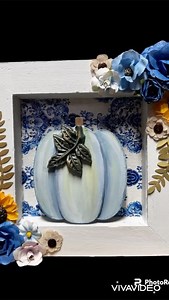 2.9K views · 193 reactions | shadow box with painted pumpkins and florals | Rekindled blessings | Facebook